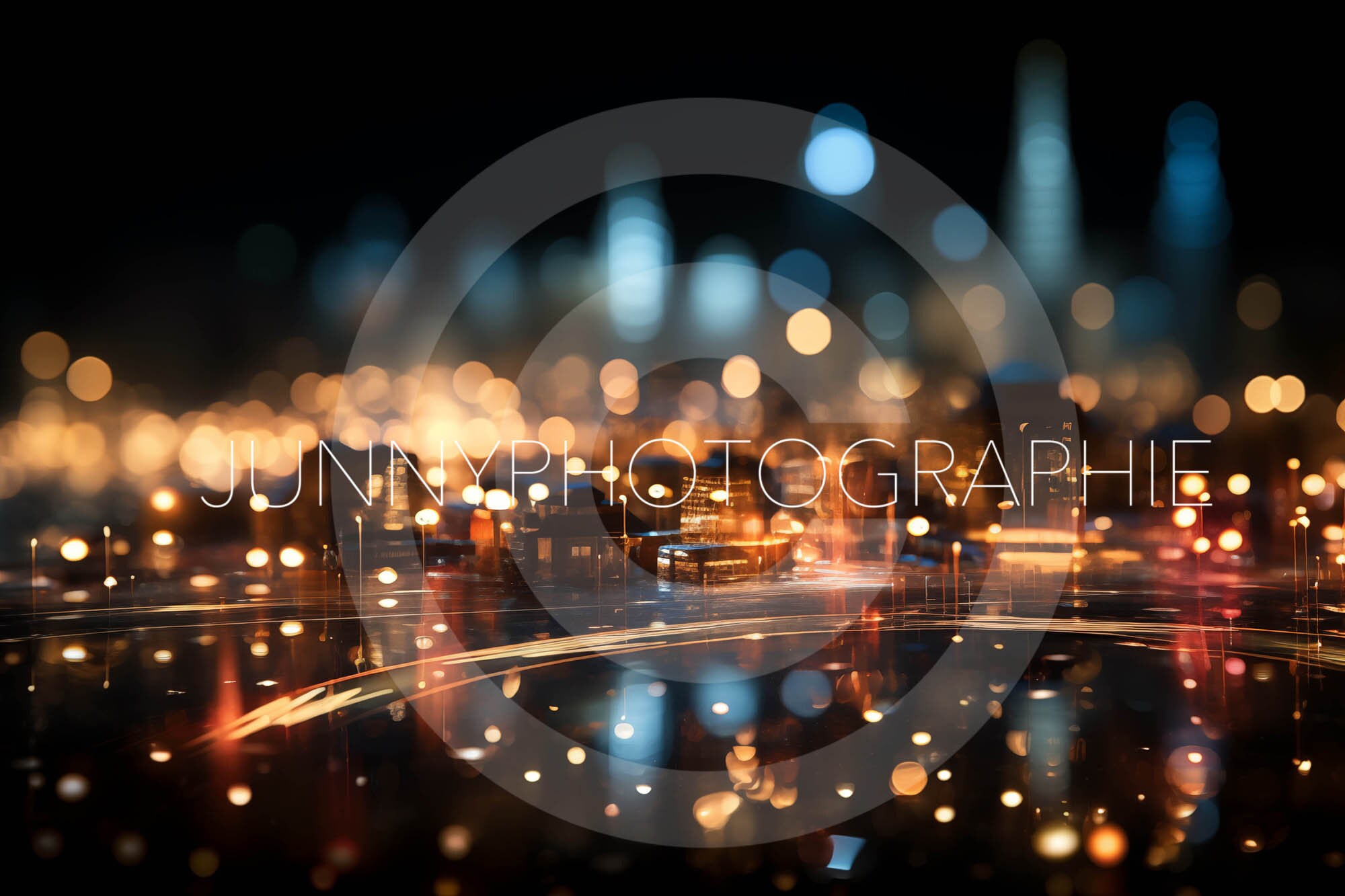 6 Digital Background for Photoshop of City Bokeh, Photography ...