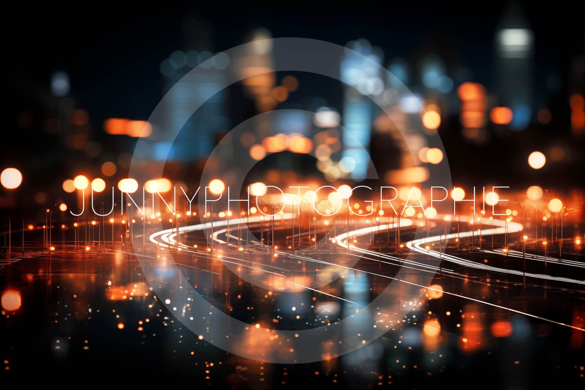 6 Digital Background for Photoshop of City Bokeh, Photography ...