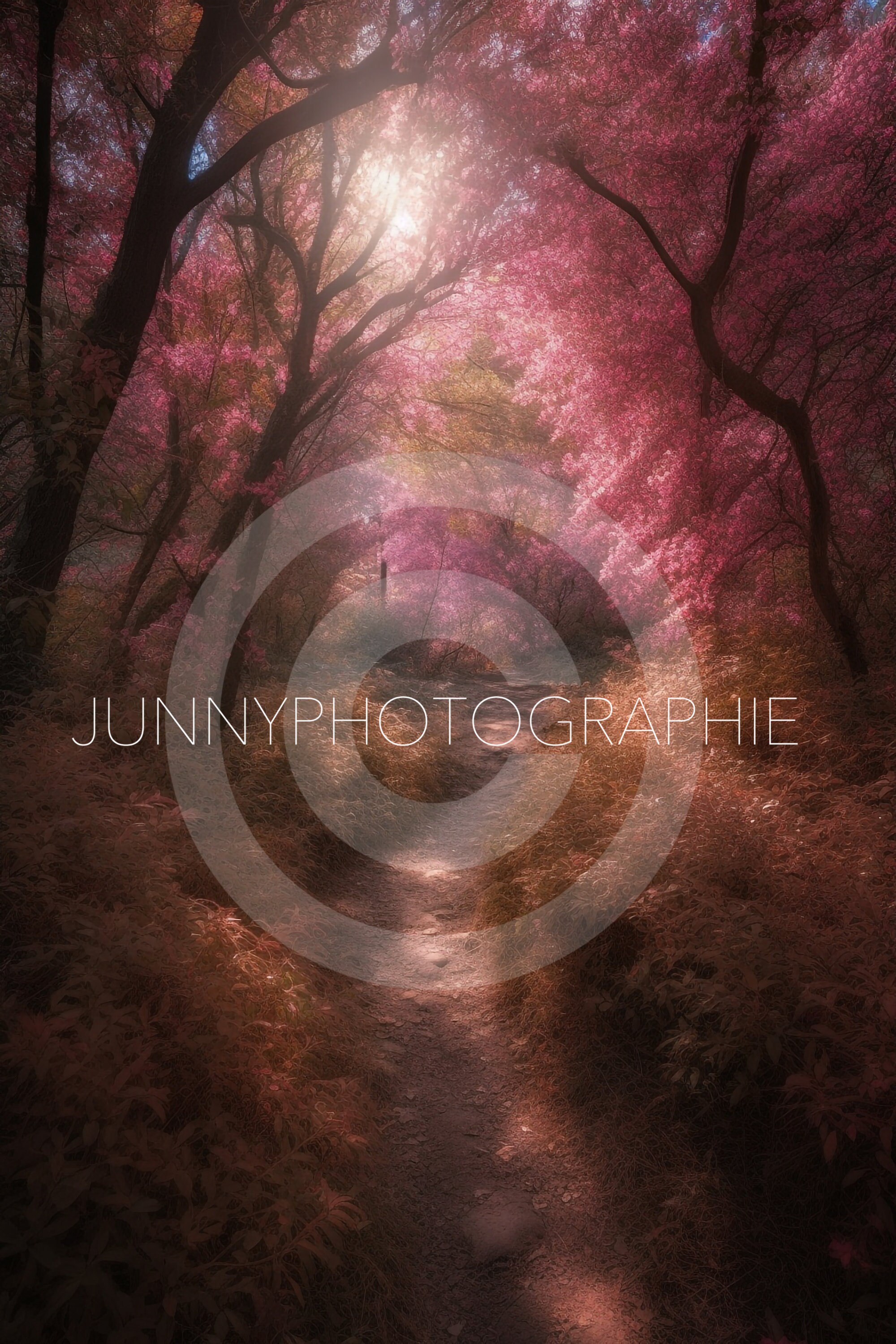 12 Pink Enchanted Forest Digital Background for Photoshop, Photography ...
