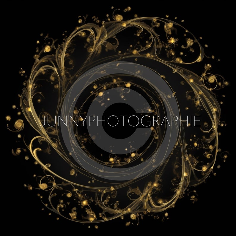9 Golden Swirls Overlay for Photoshop, Photography Background, Fine Art ...