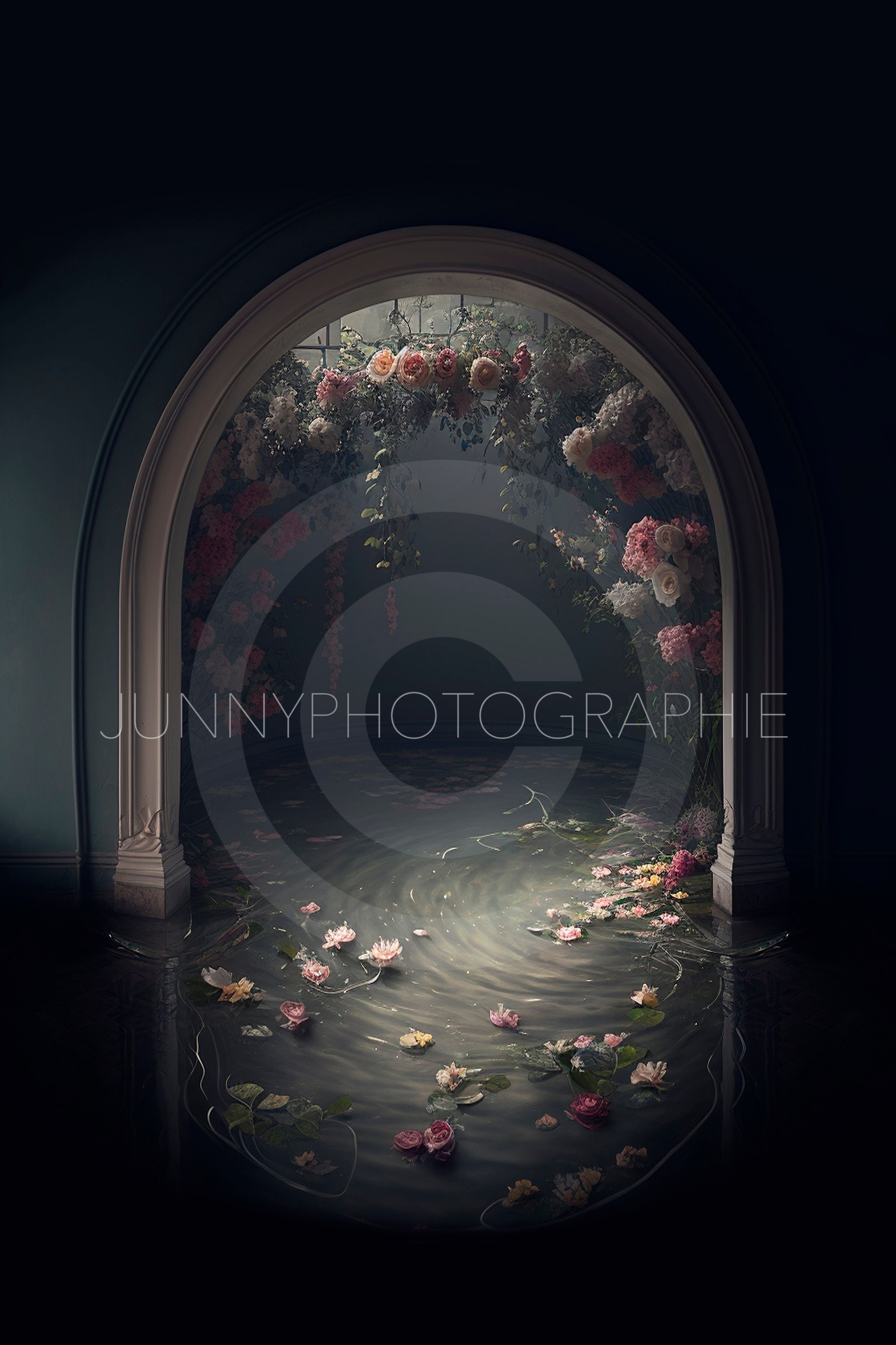12 Floral Arch Digital Background for Photoshop, Photography Background ...