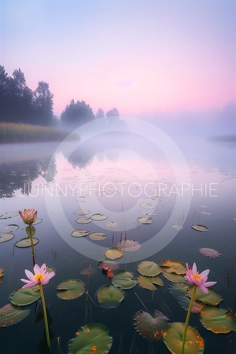 12 Calm Water Lake Digital Background for Photoshop, Fine Art Texture ...