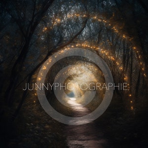 12 Arch of Light Forest Digital Background for Photoshop, Photography ...