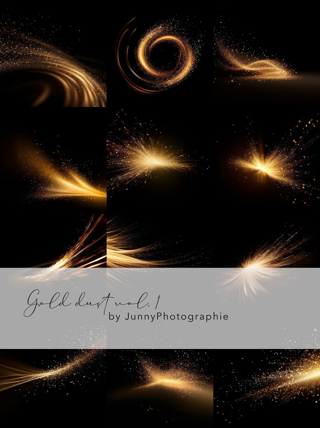 12 Gold Dust Overlay for Photoshop, Photography Background, Fine Art ...