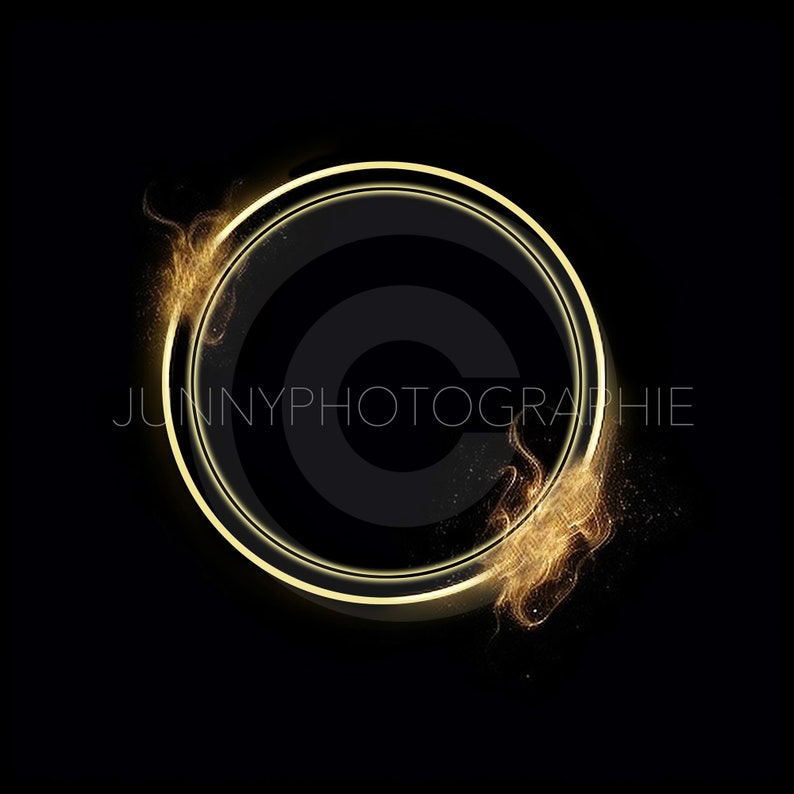 9 Golden Rings Overlay for Photoshop, Photography Background, Fine Art ...