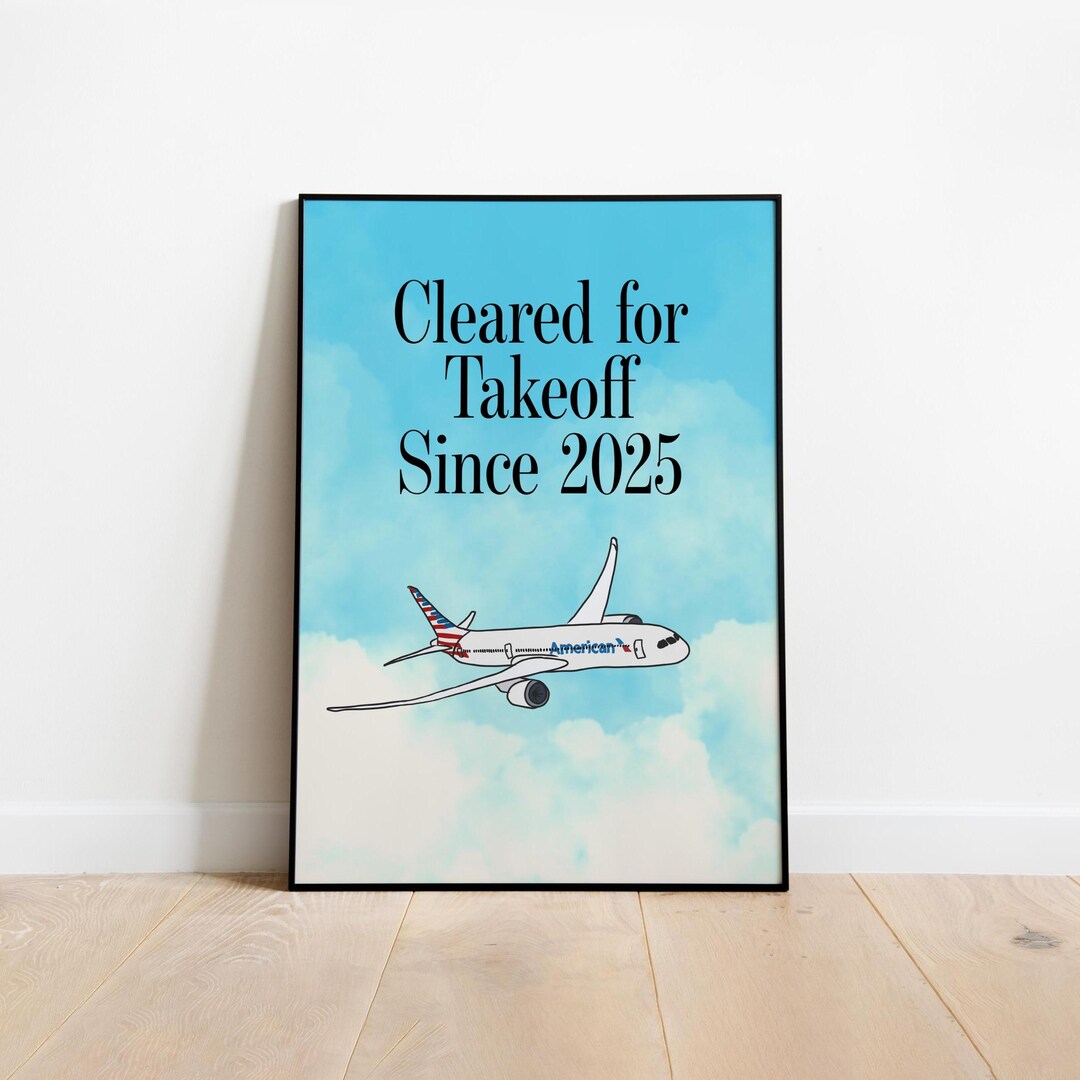 Vintage Cabin Crew Graduation Poster | 2025 Wings Gift | Flight ...