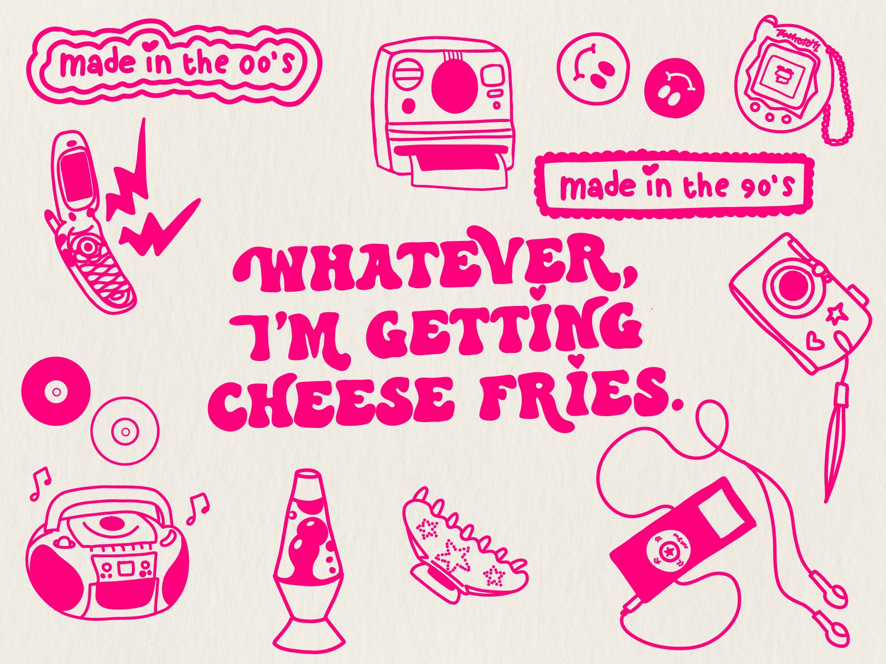 90s 00s Birthday SVG Pack | Y2K Party Clipart, Throwback, Millennial ...