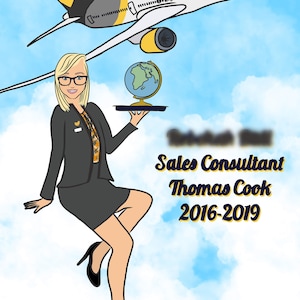 Personalised Custom Cabin Crew Portrait Print - Any Airline - New Job ...
