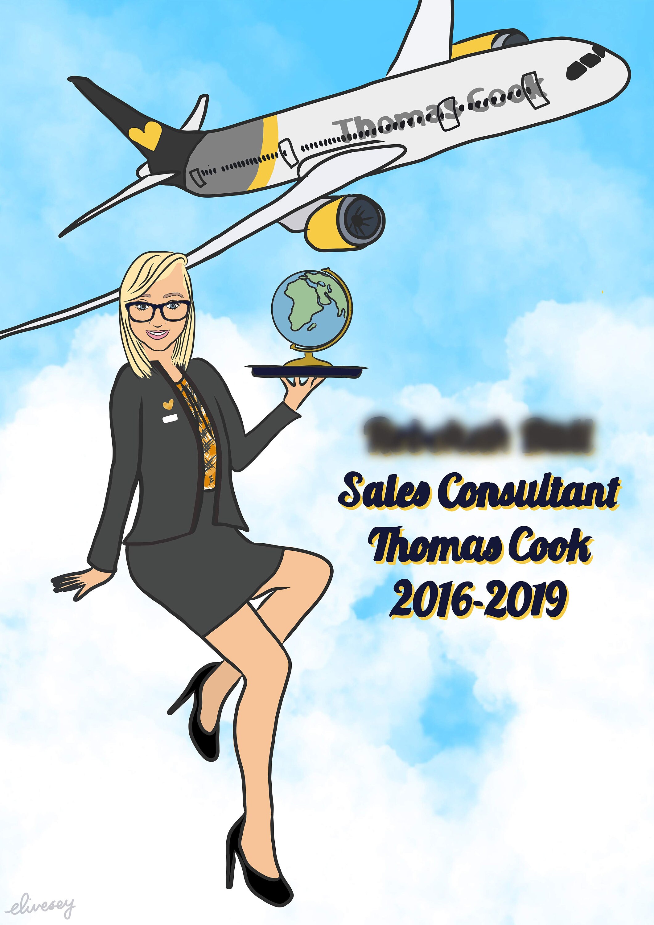 Personalised Custom Cabin Crew Portrait Print - Any Airline - New Job ...