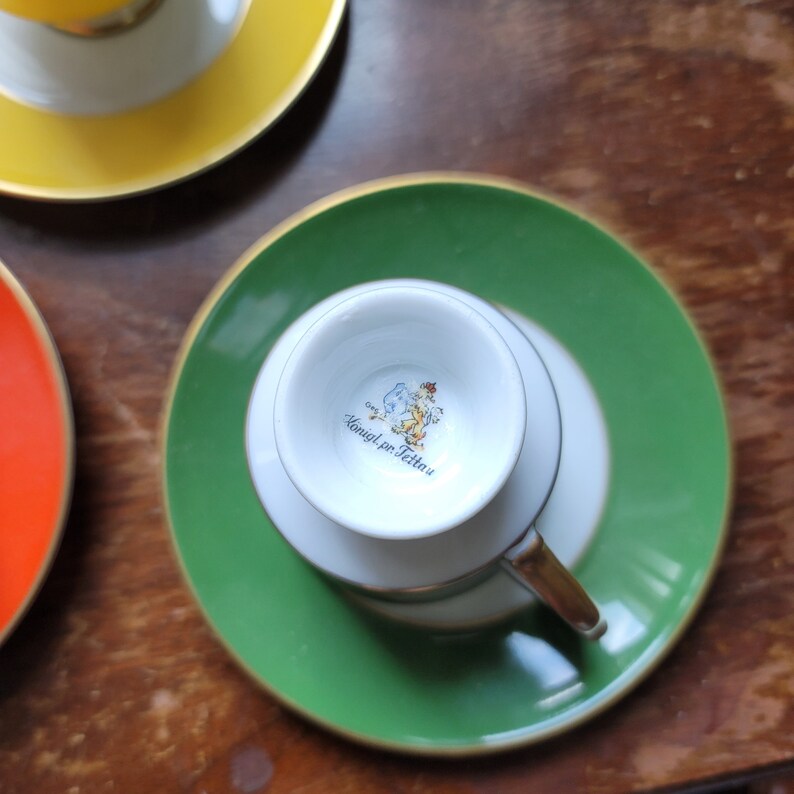 Konigl Pr Tettau Solid Color Demitasse- Set of 3 - Etsy