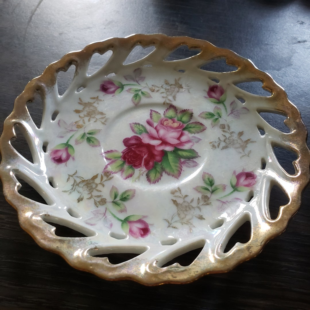 Royal Halsey Gold Rimmed Moonglow Saucer - Etsy