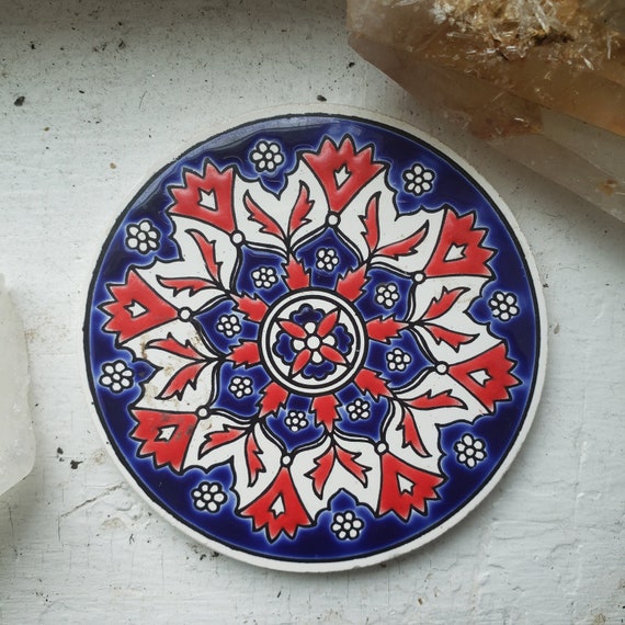 Niarchos Greek Ceramic Tile Coaster - Etsy