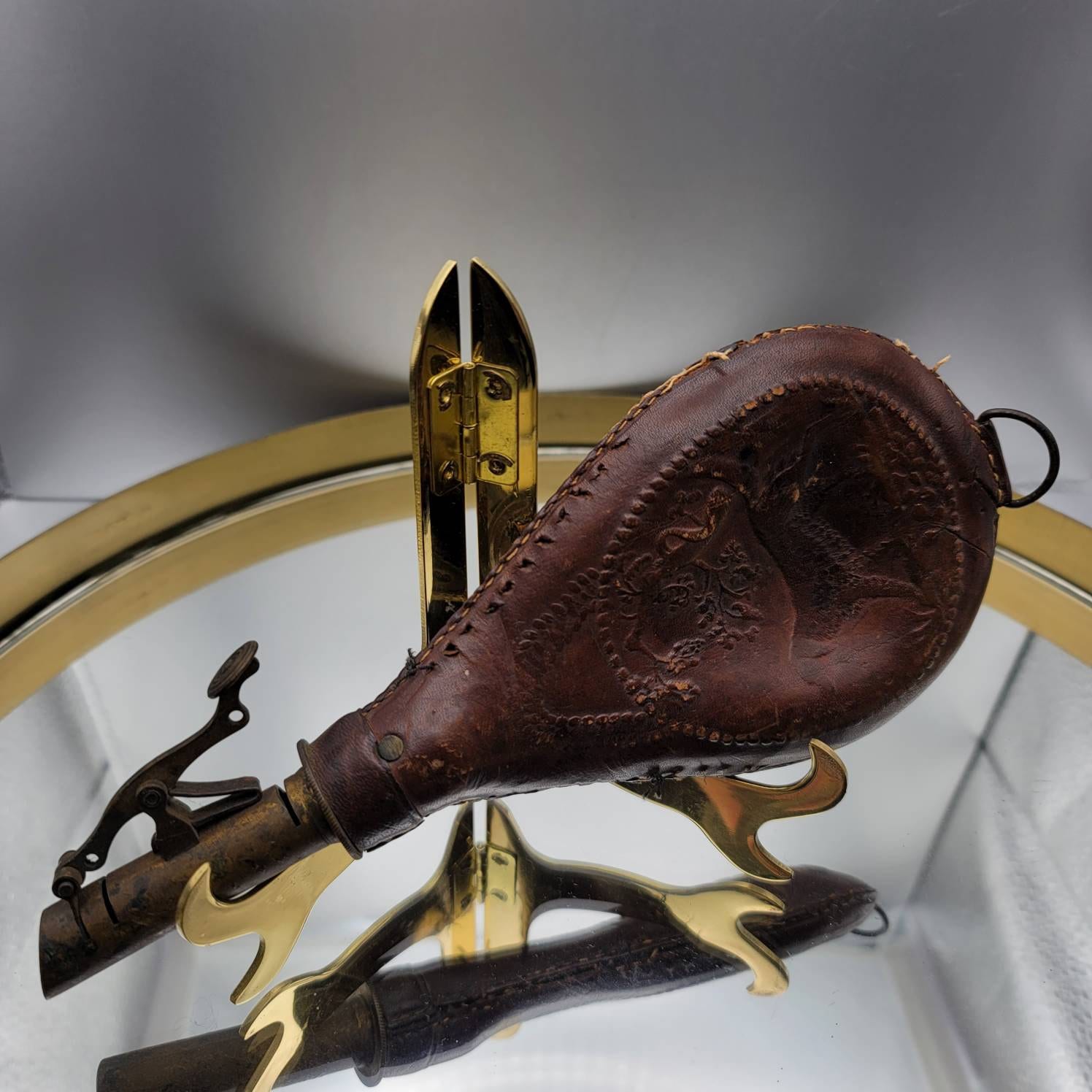 Tooled Leather Powder Pouch - Etsy