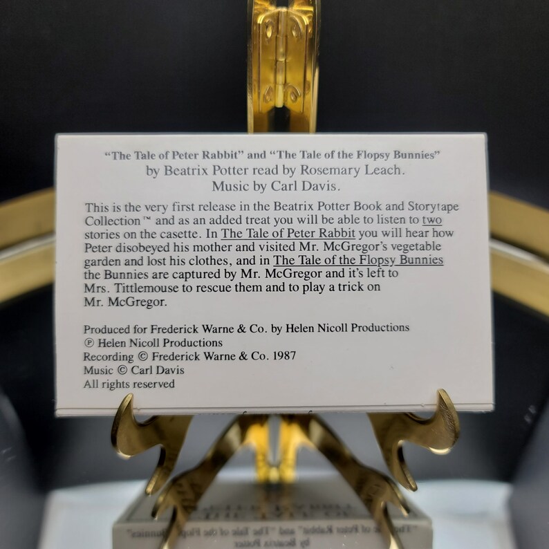 The Tale of Peter Rabbit Cassette 1987 - Etsy