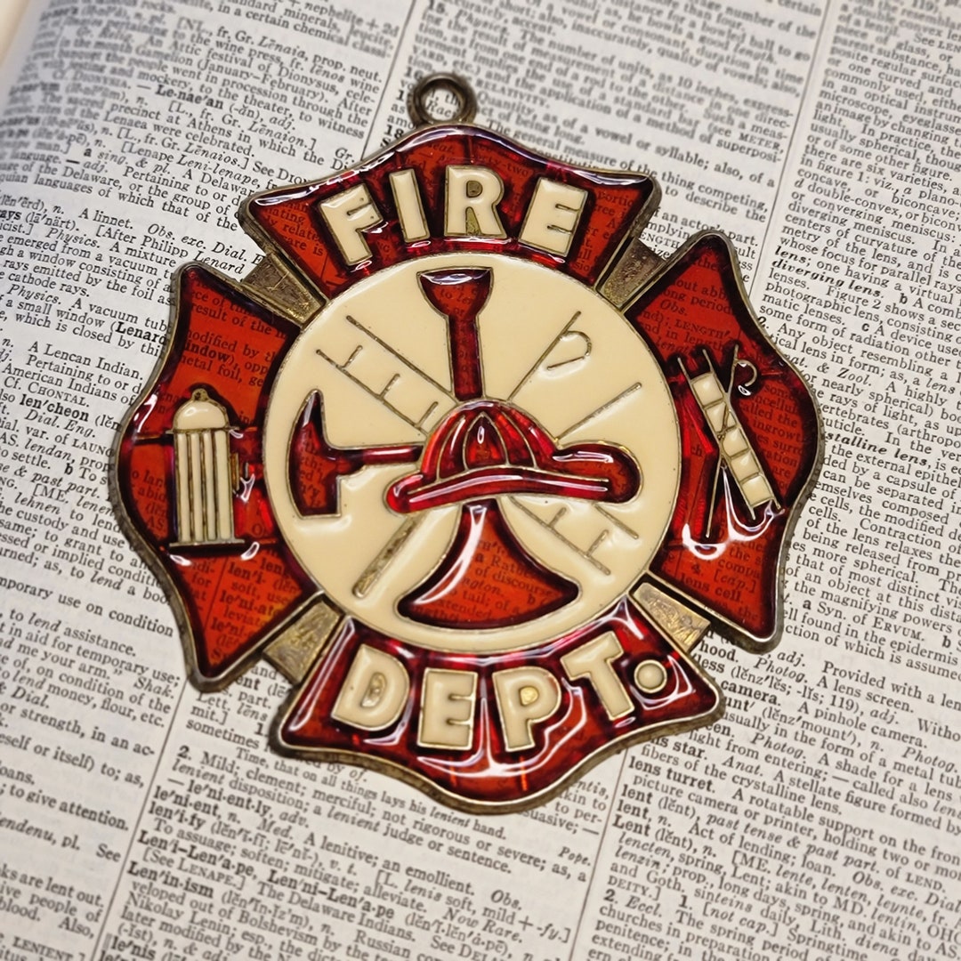 Fire Dept. Window Hanger - Etsy
