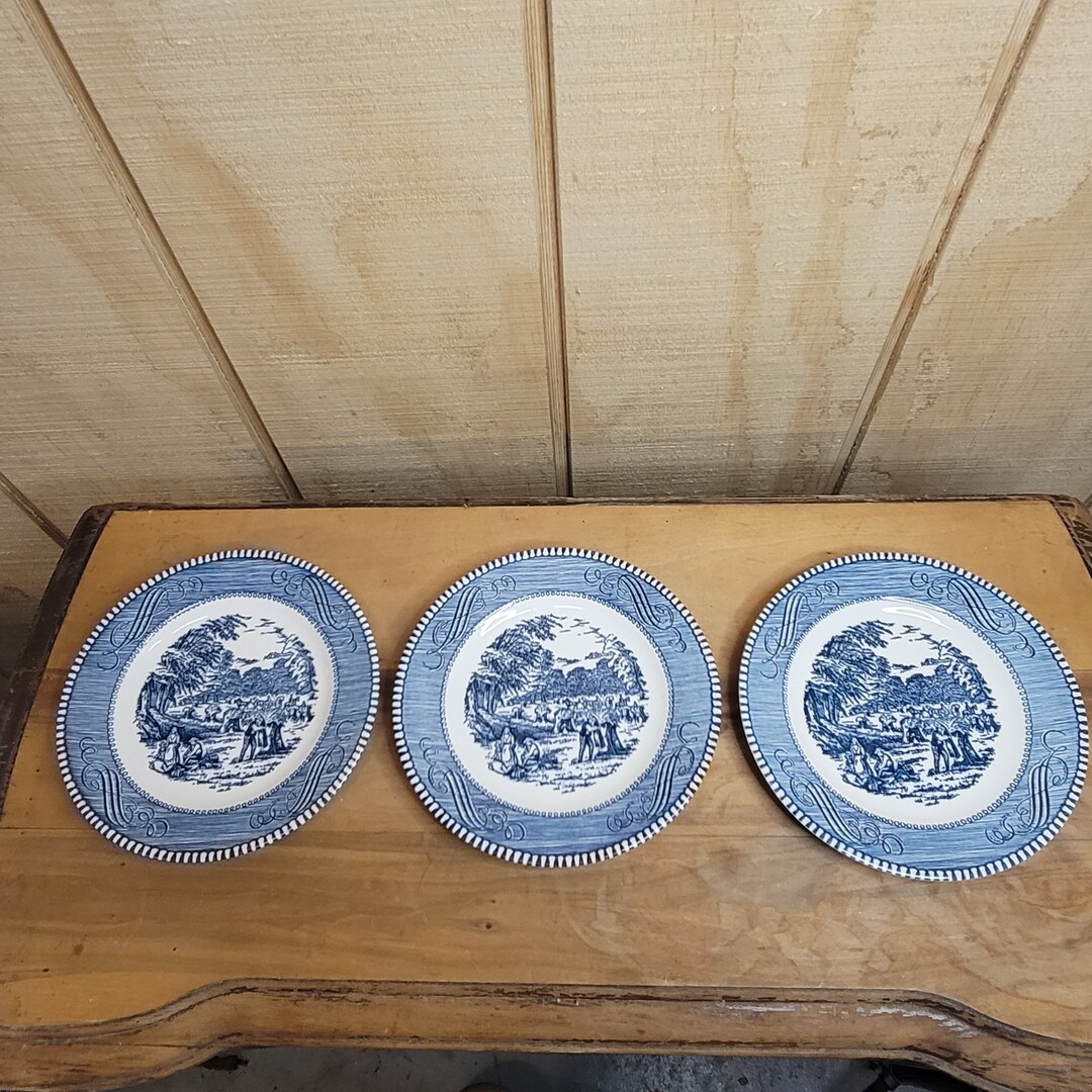 Royal China Set of 3 Currier and Ives 6 1/2 Inch Plates - Etsy
