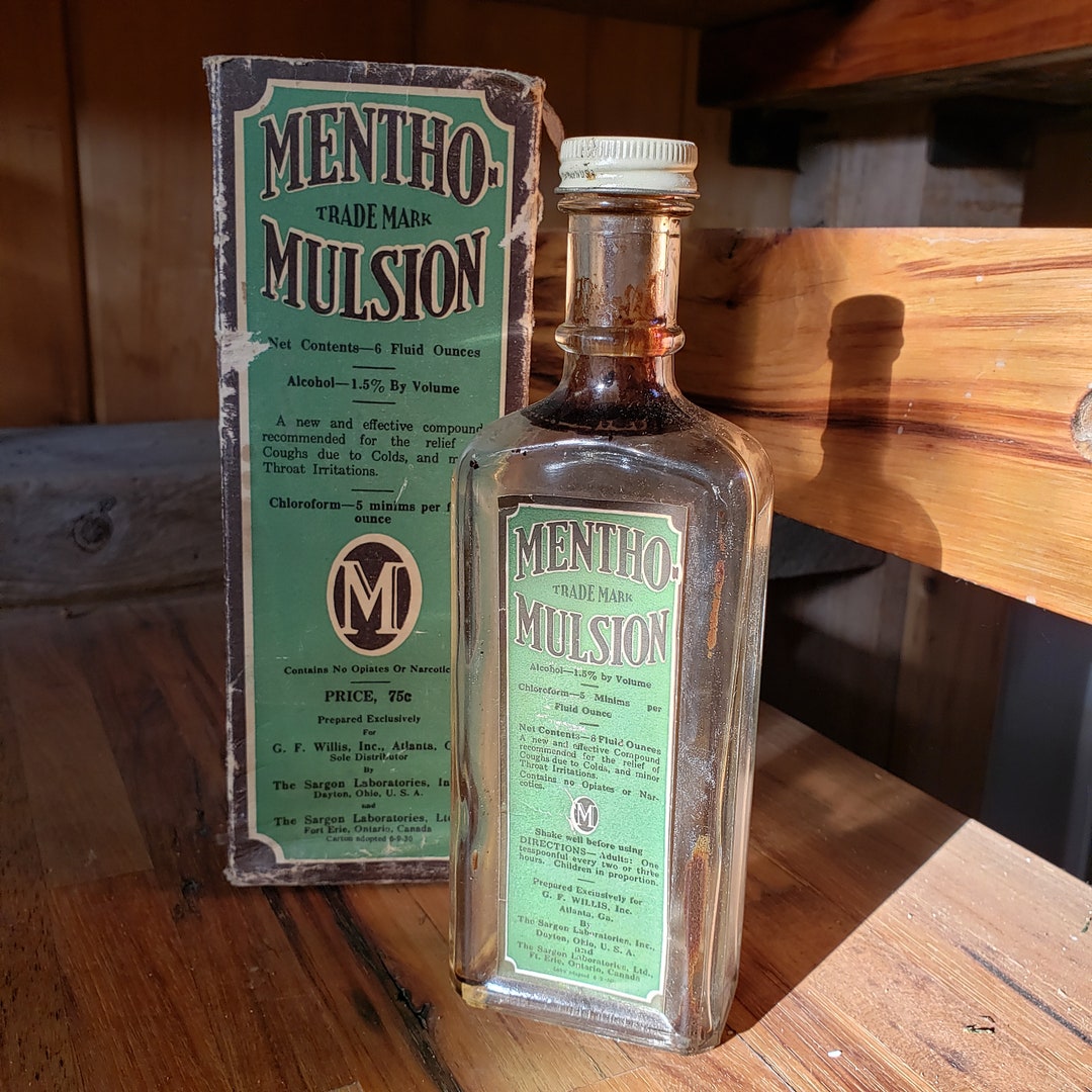 Mentho-mulsion Apothecary Bottle and Box - Etsy