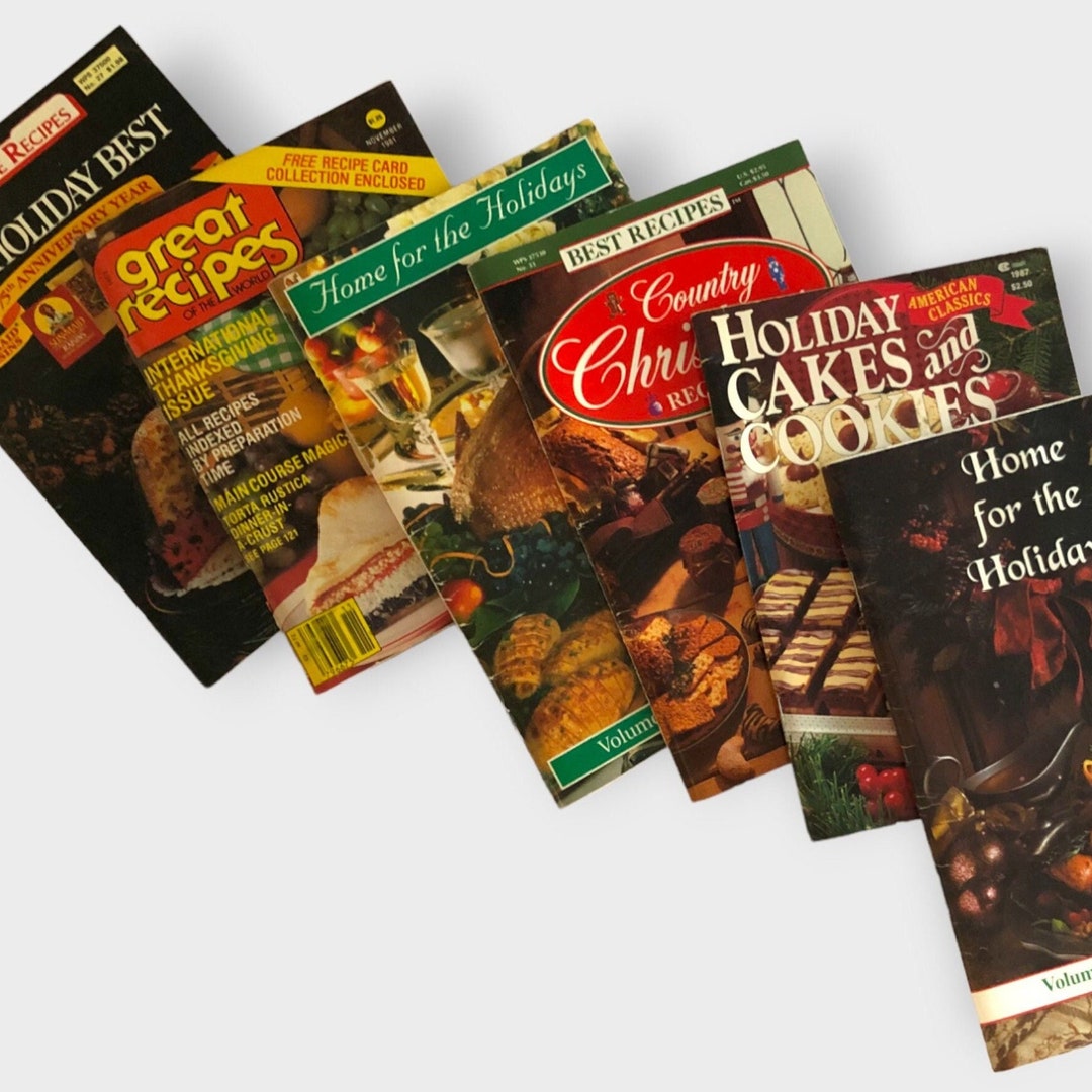 Vintage Holiday Cookbooks, Set of Six, Small Paperback Booklets ...