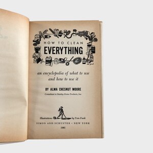 How to Clean Everything by Alma Chesnut Moore, Revised Edition 1961 ...