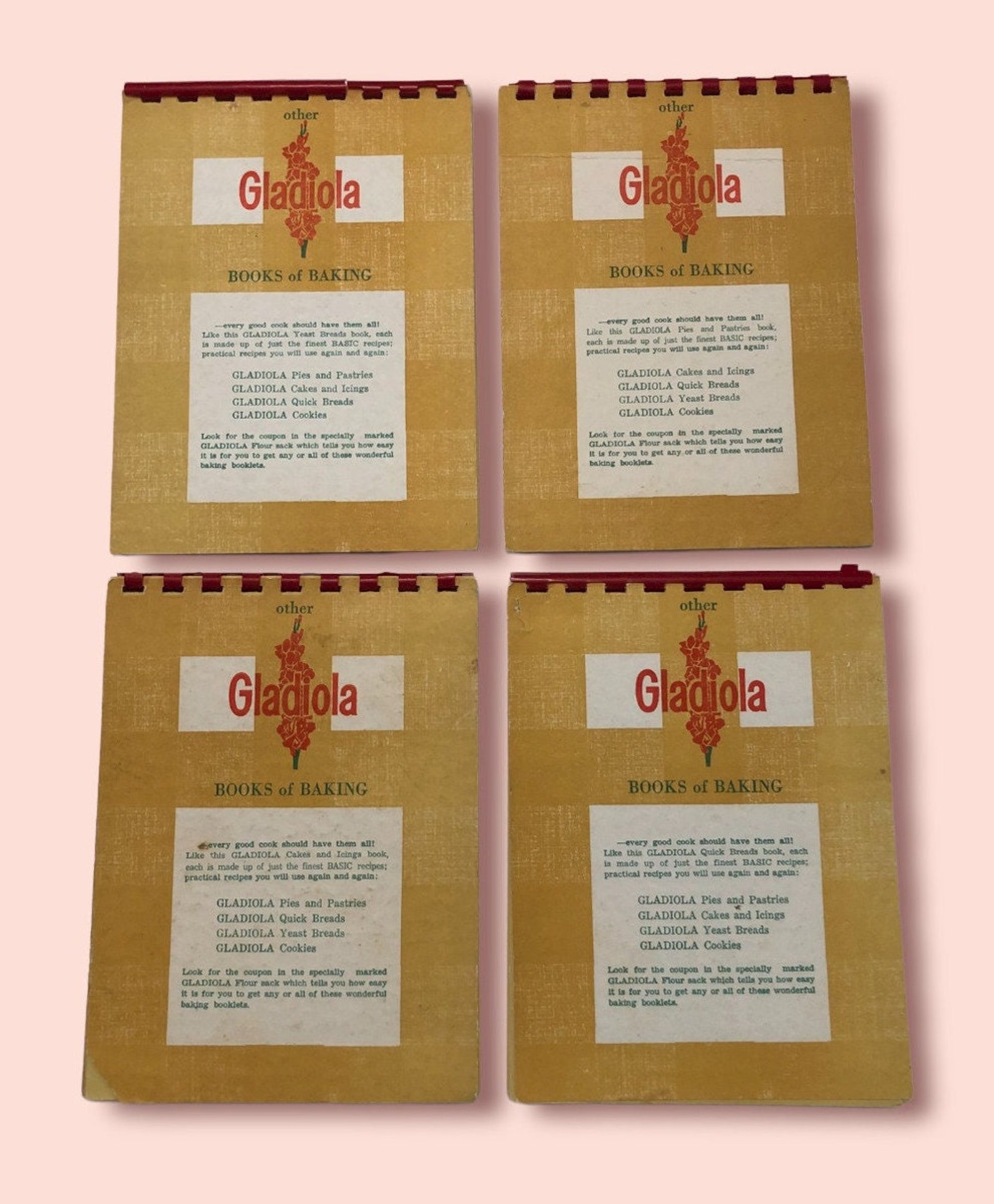 Vintage Gladiola Flour Cookbooks Set of 4 Small Booklets - Etsy