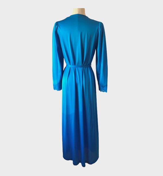 Vintage Olga Bright Blue, Ankle Length, Long Sleeve L… - Gem