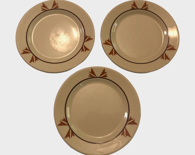 Rare Vintage Wallace China Desert Ware, Windsor Pattern, Tan and Brown ...