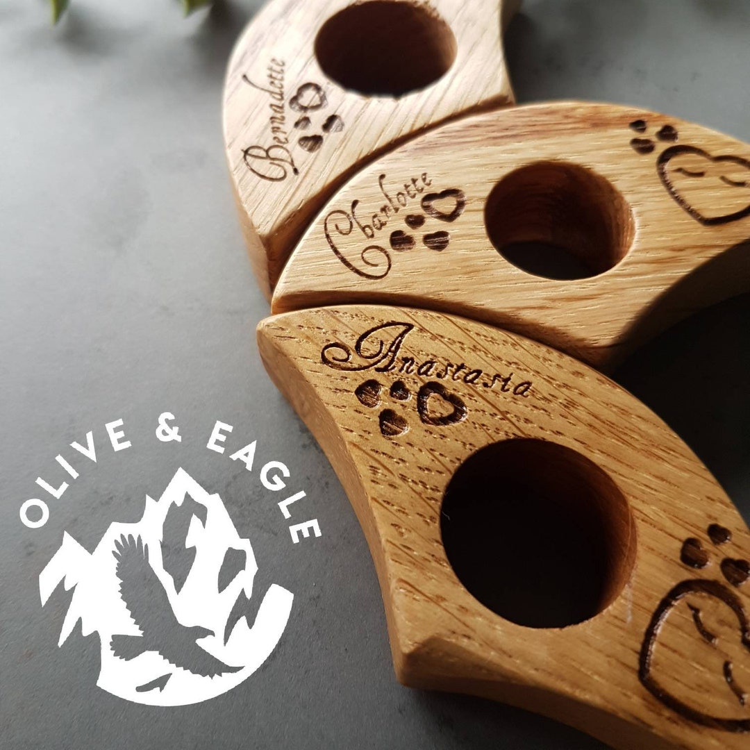 Personalised Hearts Oak Book Thumb Spreader, Book Holder, Page Pal ...