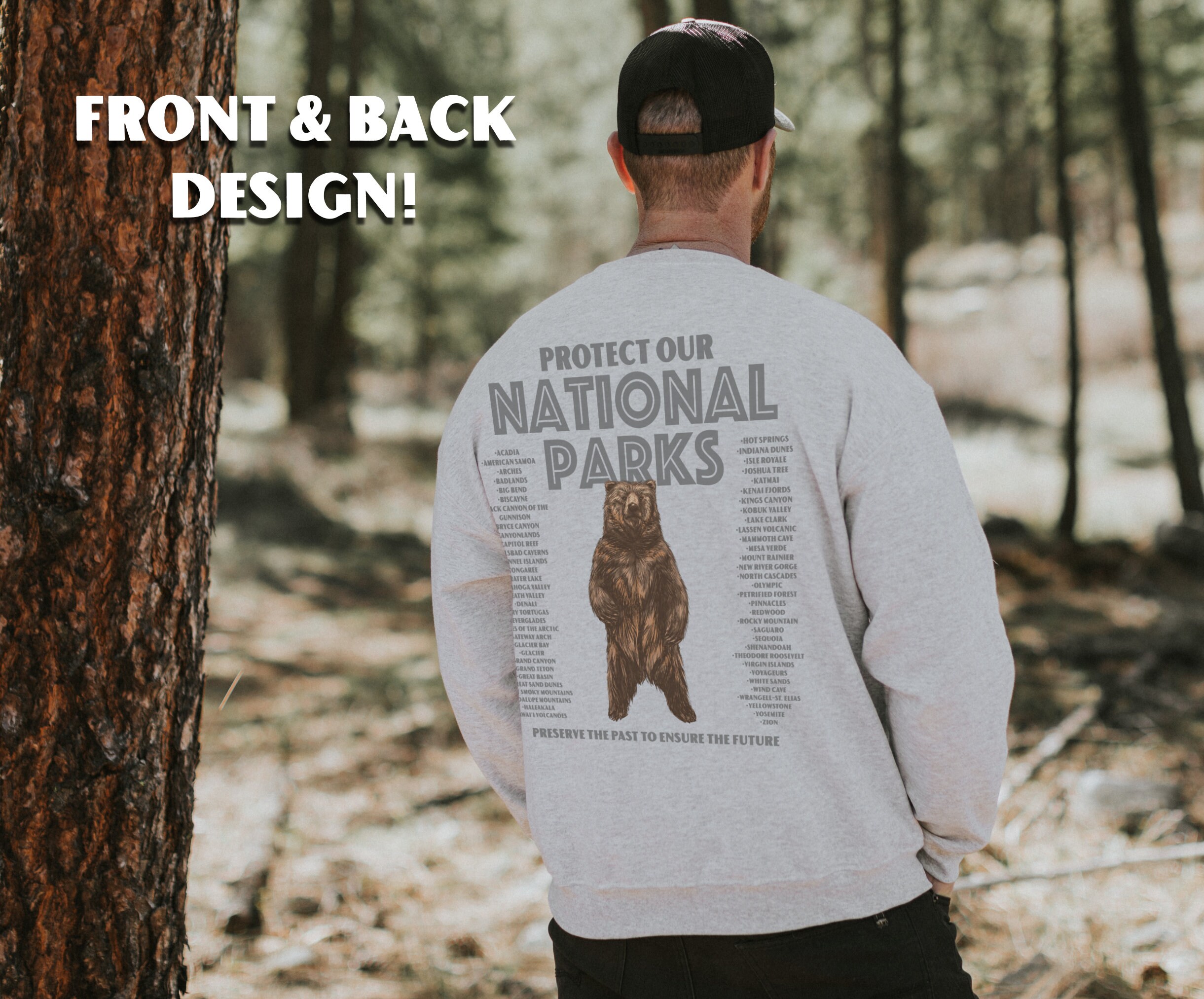 Protect Our National Parks Grizzly Bear Sweatshirt the National Parks ...