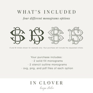 Custom Wedding Monogram, Couple Initial Logo, Classic Luxury Monogram ...