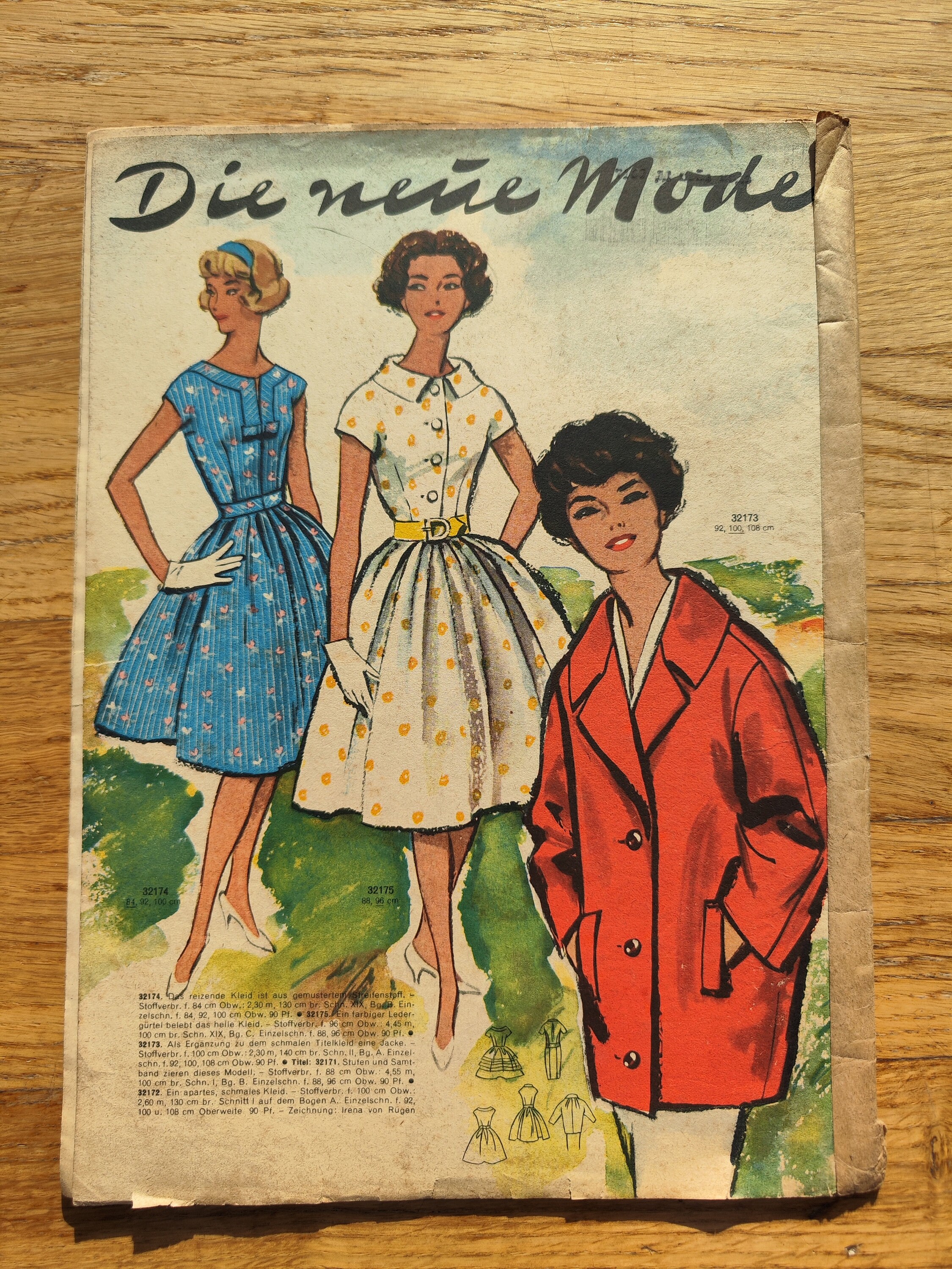 1959s Die Neue Mode 1437, Sommerheft Vintage Fashion Magazine 1959s ...