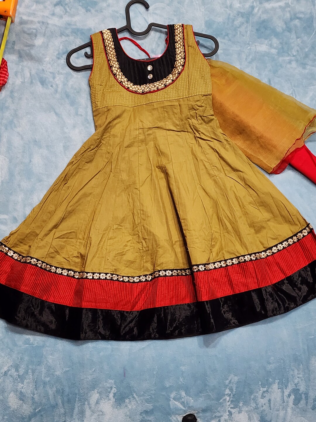Simplistic Mustard Yellow Chudithar for Kids - Etsy