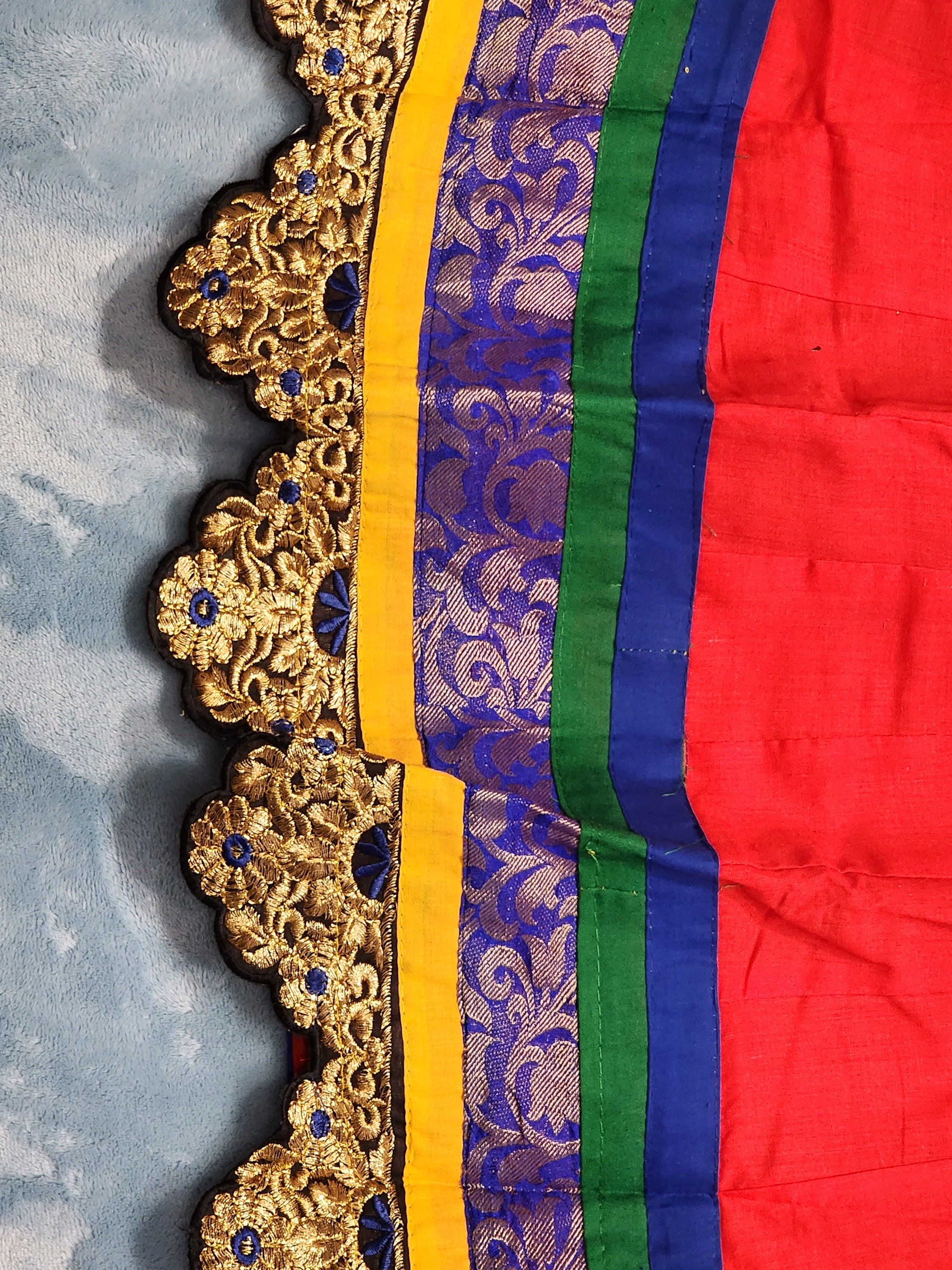 Red Chudithar With Colorful Detailing for Kids - Etsy