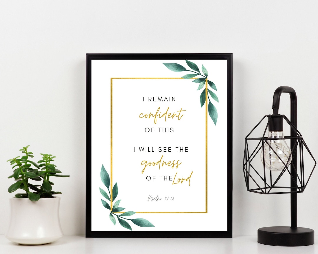 Psalm 27:13 Bible Verse Print, Scripture Print, Minimal Wall Art ...