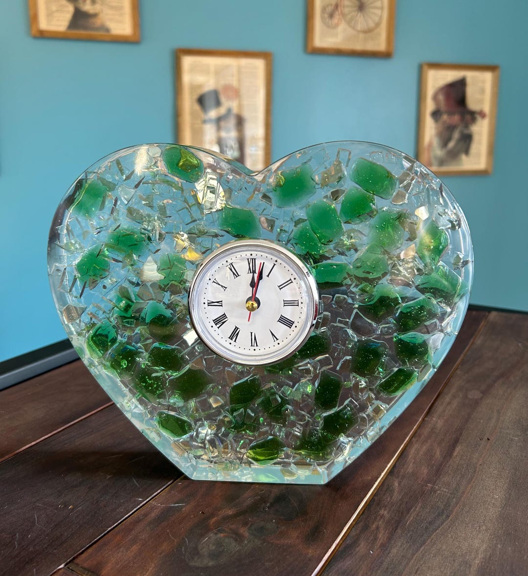 Unique Heart Shaped Clock - Etsy