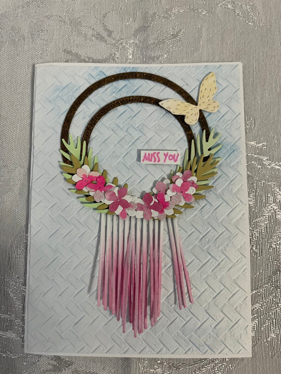 Handmade Boho Miss You Card - Etsy