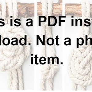 Anchor Macrame Pattern, Tutorial, PDF Pattern Down Load, Beginner Guide Digital Down Load ...