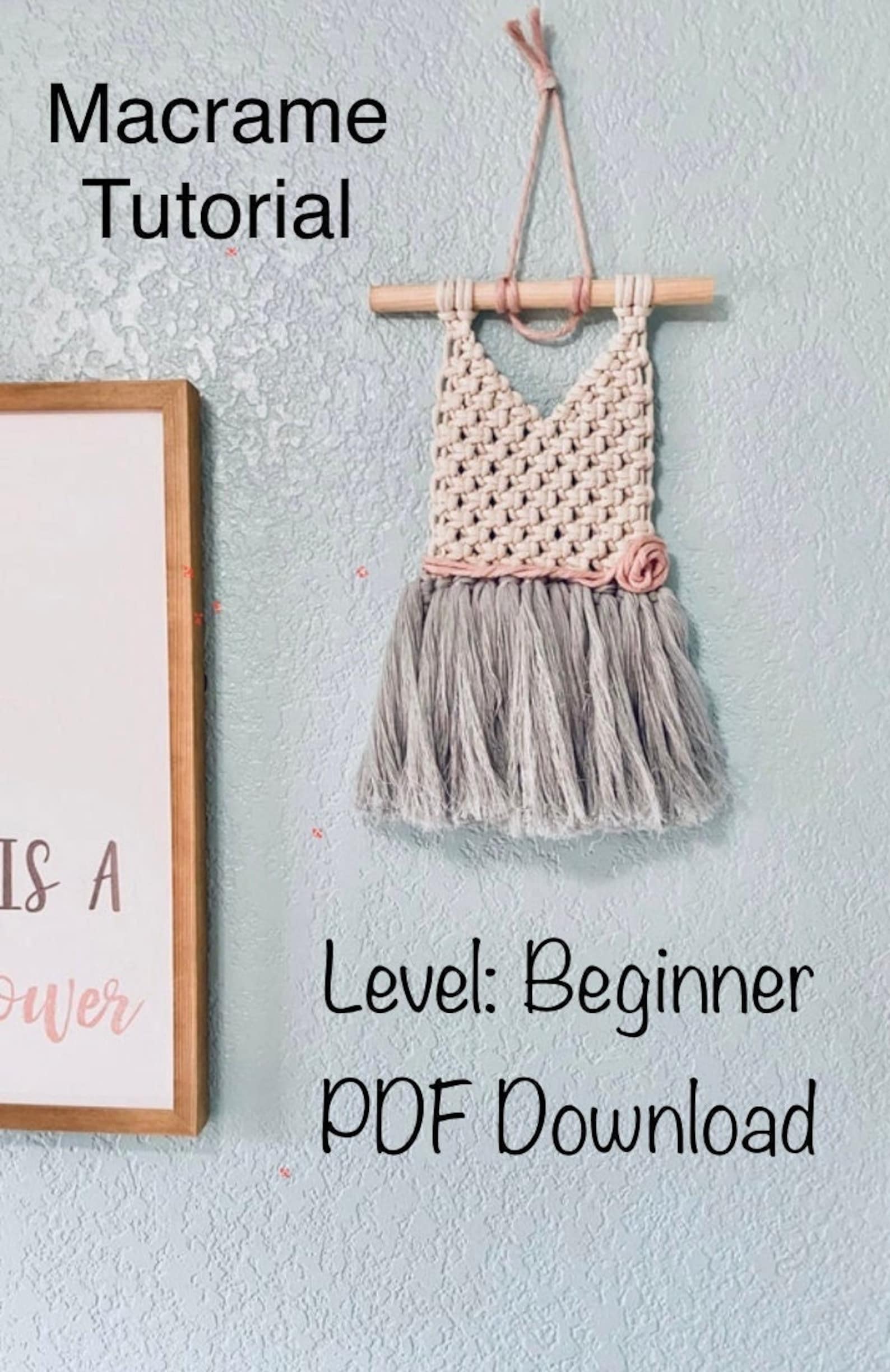 Macrame Tutorial PDF Pattern Beginner Knot Guide Beginner - Etsy