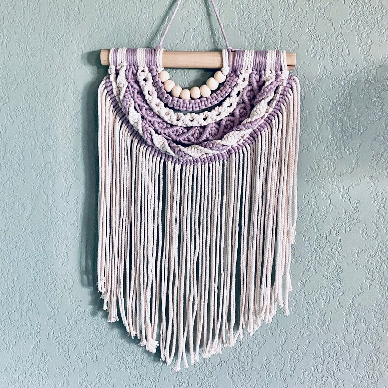 Purple Macrame Wall Hanging - Etsy