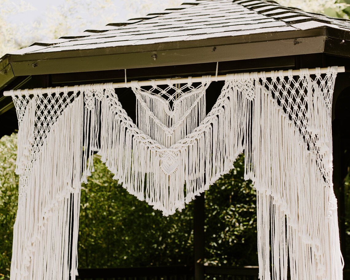 Macrame wedding arch Bohemian wedding Extra Large Macrame | Etsy