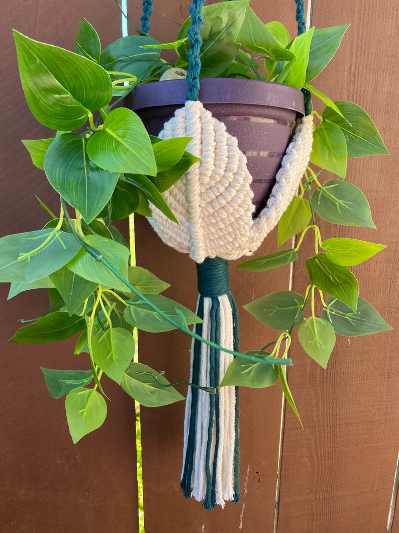 Macrame Pant Hanger Flower Petal Leafe Pattern Macrame Plant - Etsy