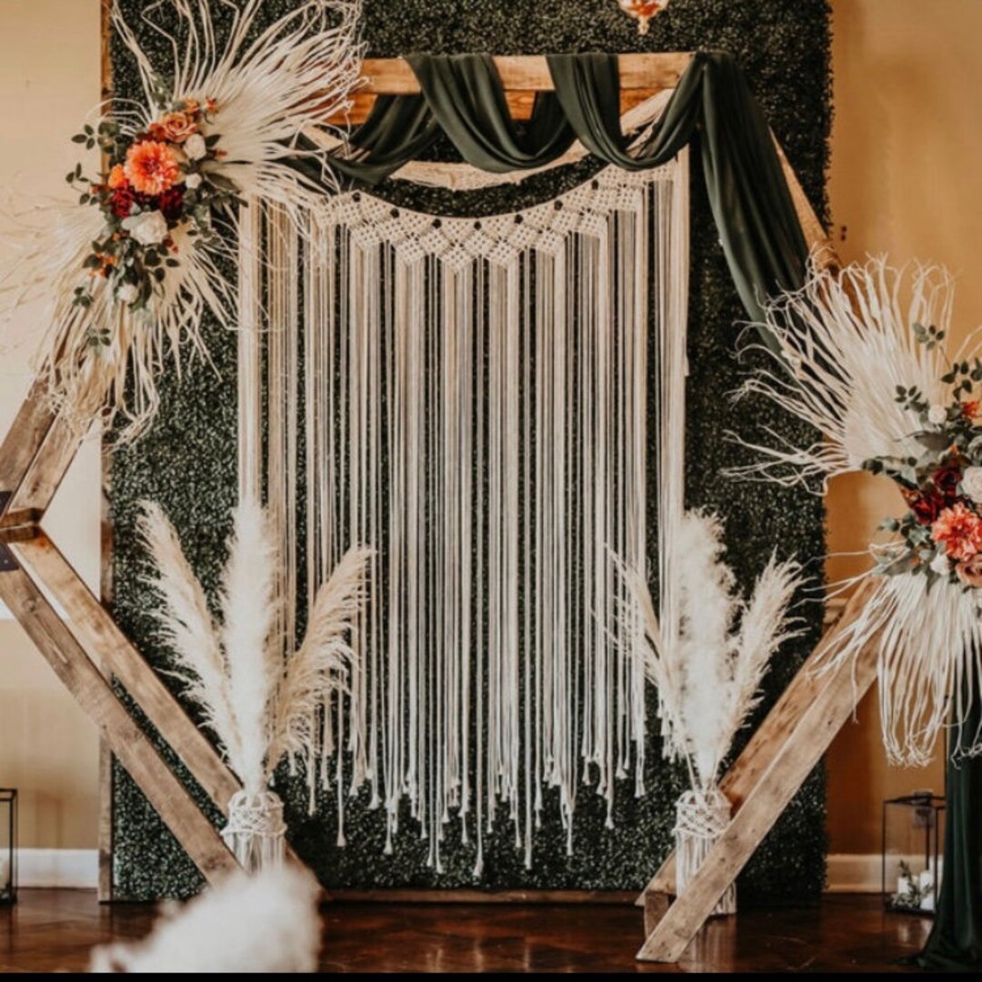 Macrame Wedding Arch, Bohemian Wedding, Extra Large Macrame Backdrop ...