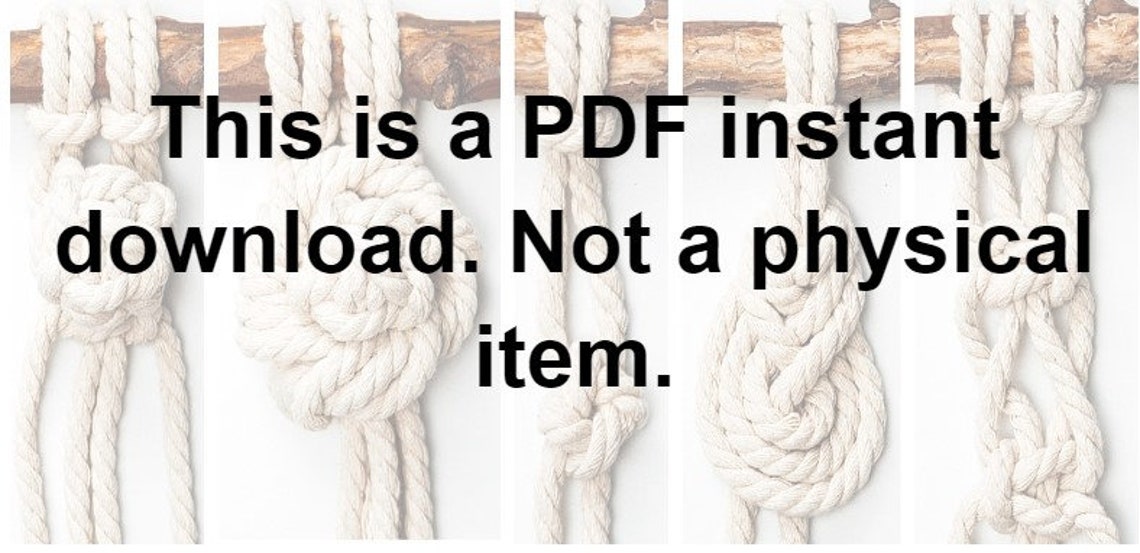 Macrame Tutorial PDF Pattern Beginner Knot Guide Beginner - Etsy