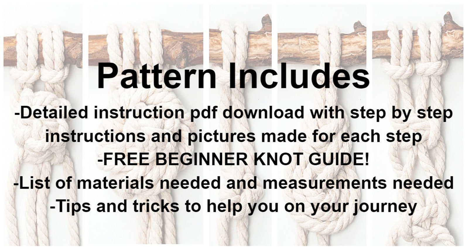 Macrame Tutorial PDF Pattern Beginner Knot Guide Beginner - Etsy
