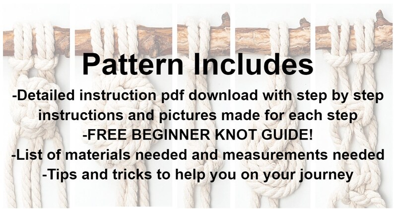 Macrame Tutorial PDF Pattern Beginner Knot Guide Beginner - Etsy