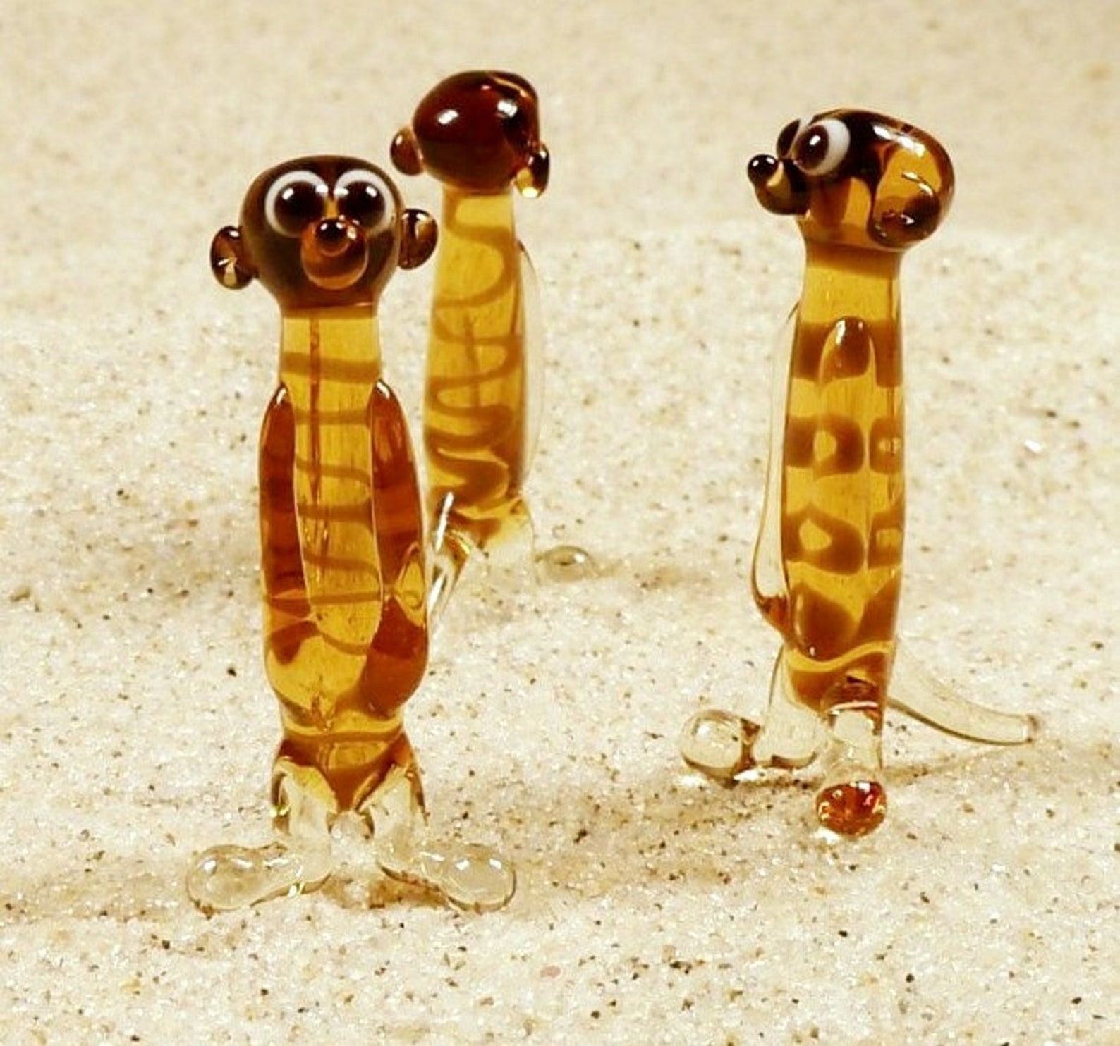 Meerkat Glass Animal / Figurine Size Approx. 16 25 Mm - Etsy