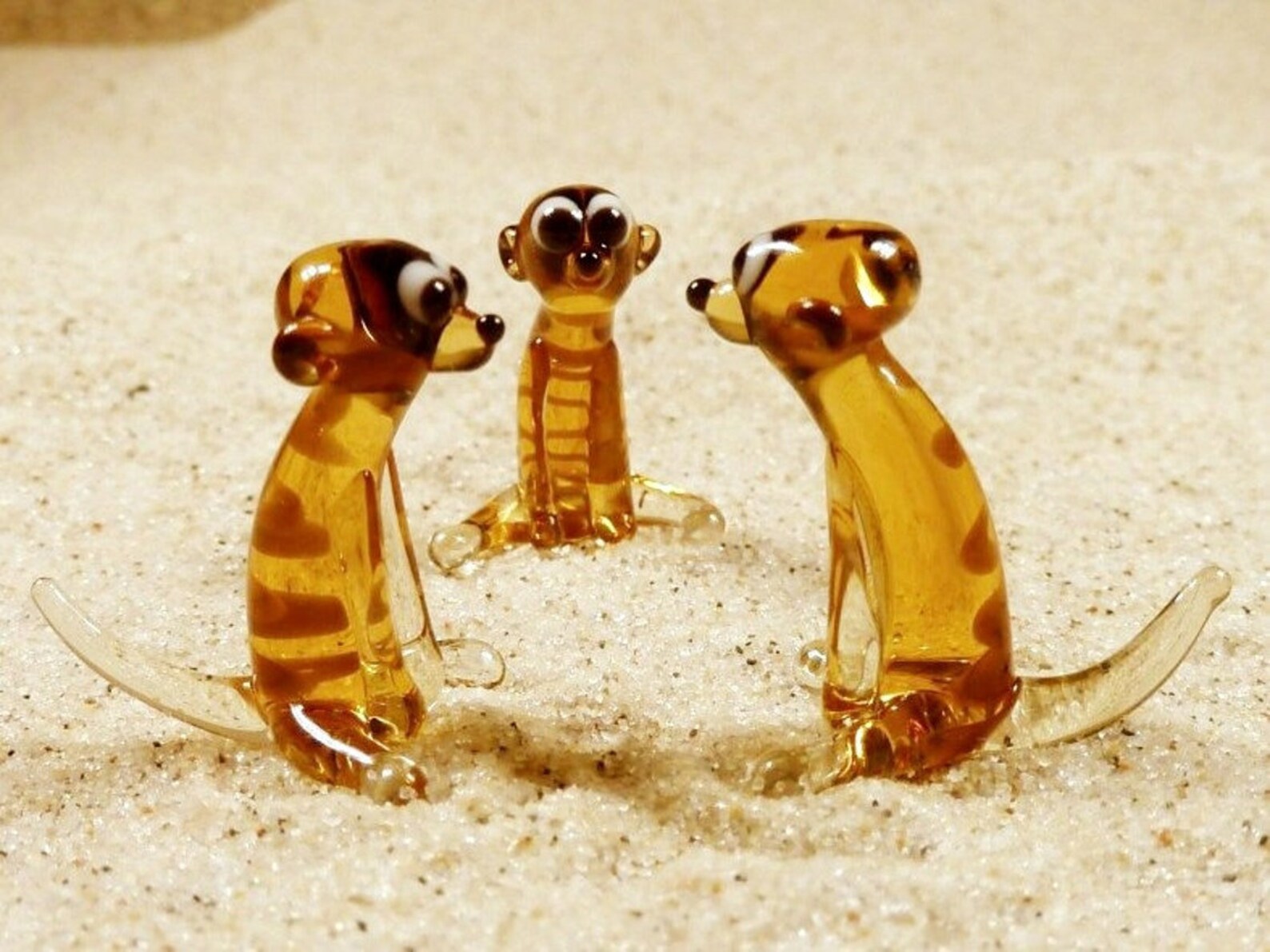 Meerkat Glass Animal / Figurine Size Approx. 16 25 Mm - Etsy