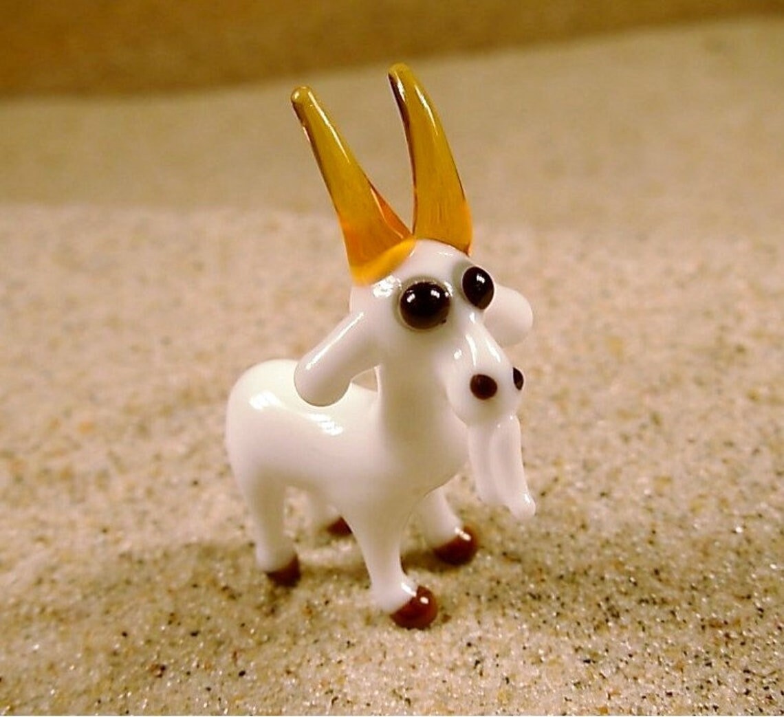 Goat Glass Animal / Figurine Size Approx. 20 Mm Price for - Etsy
