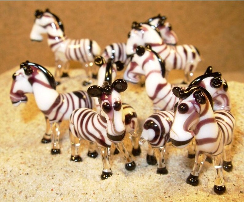 Zebra and Okapi Glass Animal / Figurine Size Approx. 25 Mm | Etsy