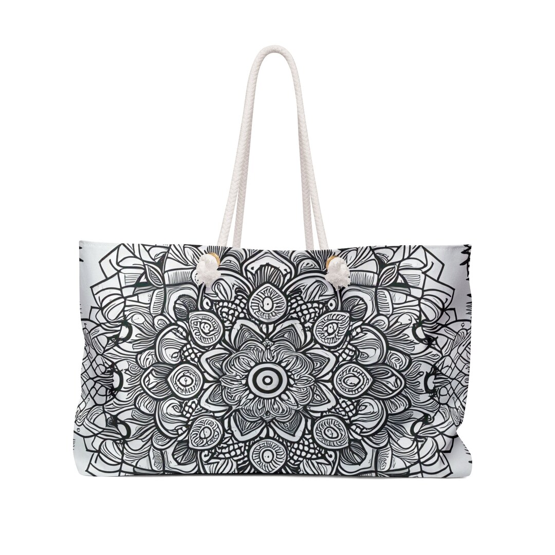 Mandala Tote Bag Custom and One of a Kind | Color Your Own | Coloring ...