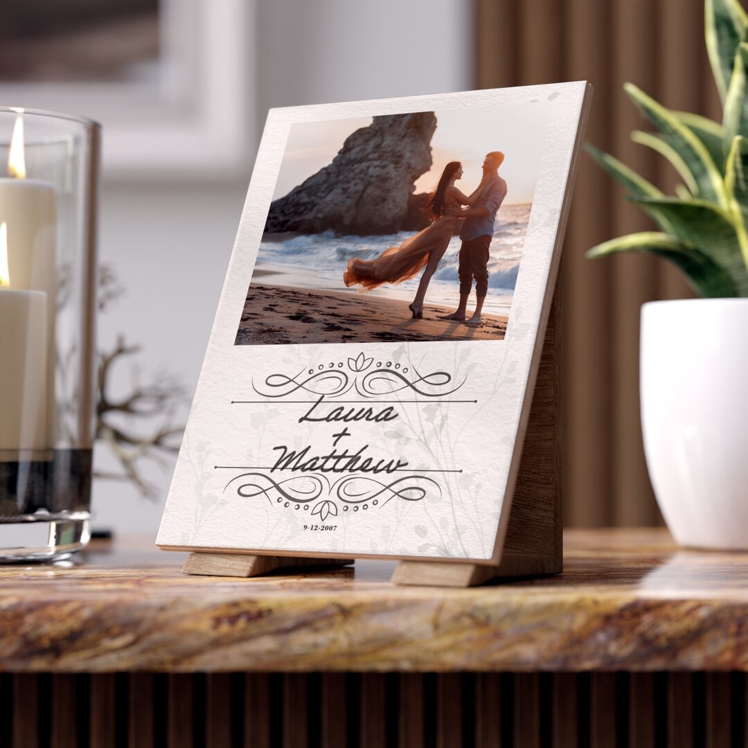 Personalized Ceramic Photo Tile Art Frame | Frame Your Custom Photo and ...